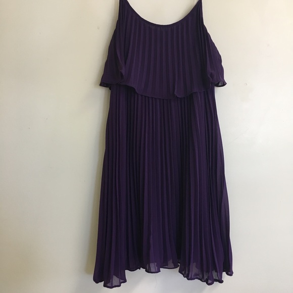 Dresses | Plum Colored Pleated Dress | Poshmark